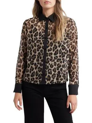 NIKKI LUND Leo Spot Button-up Shirt - Leopard