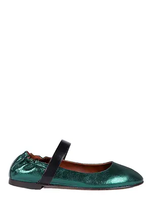 Penelope Chilvers Rock & Roll Leather Flats - Green