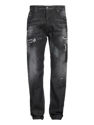 Dsquared2 Straight-leg Jeans With Tie-dye Detail - Black