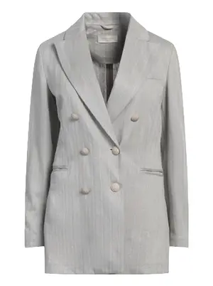 CIRCOLO 1901 CIRCOLO 1901 Ivory Linen-Cotton Blazer Grey