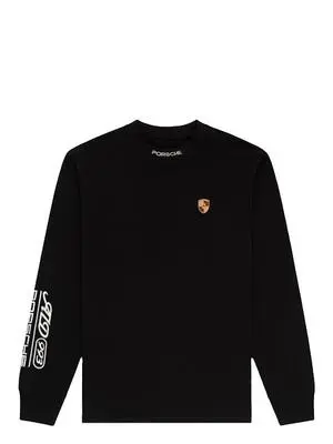 Aimé Leon Dore X Porsche 993 Turbo Logo Longsleeve Tee Shirt - Jet Black
