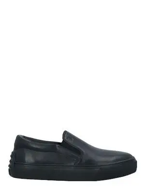 TOD'S Leather Slip-on Sneakers - Black