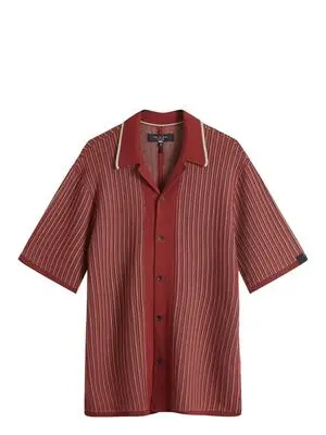 Rag & Bone Harris Knit Vacation Shirt - Maroon