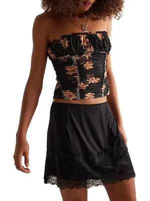 Free People Intimately Party Crashers Half Slip Black