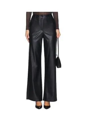 Commando Matte Metallic Wide Leg Trousers - Black