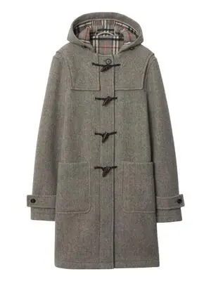 Burberry Wool Duffle Coat - Limebeige