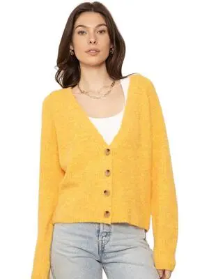 Central Park West Hugo Cardigan - Yellow