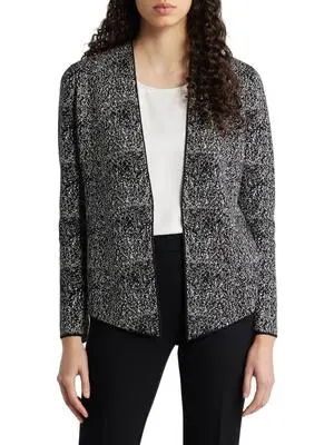 ANNE KLEIN Anne Klein Printed Open Front Cardigan