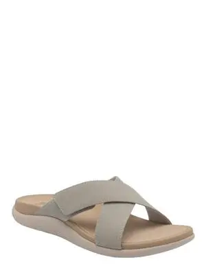 ABEO Laguna Slides - Beige Leather - Regular