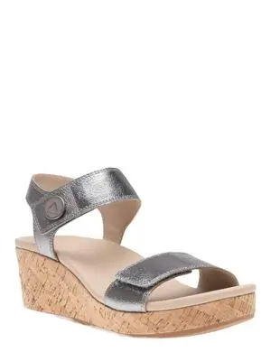 ABEO Riviera Strap Wedge Sandal - Pewter - Regular