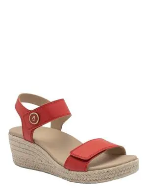 ABEO Riviera Strap Wedge Sandal - Red - Regular