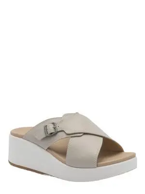 ABEO Solstice Cross Flatform Slides - Beige - Regular