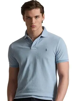 RALPH LAUREN Custom Slim Fit Indigo Mesh Polo Shirt