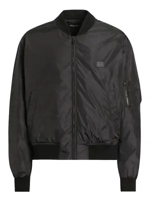Dolce & Gabbana Logo-plaque Bomber Jacket - Black