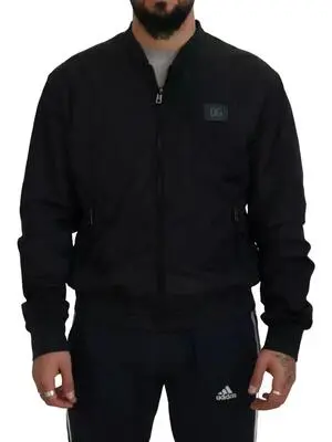 Dolce & Gabbana Logo-plaque Bomber Jacket - Black