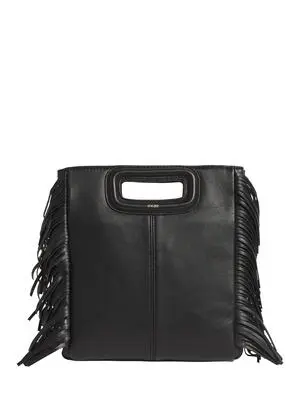 Maje Leather M Top Handle Bag - Black