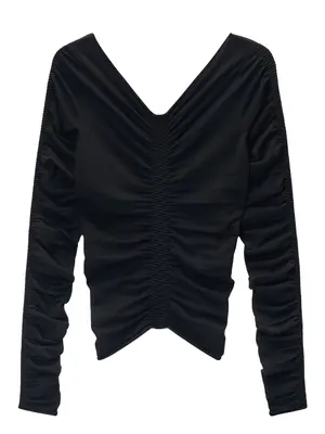 Alexander Wang Ruched Pullover Top - Black
