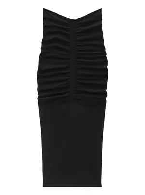 Alexander Wang Ruched Maxi Skirt - Black