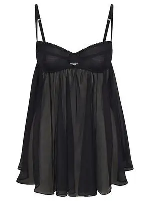 SKIMS X Dolce&gabbana Romance Babydoll Dress - Onyx