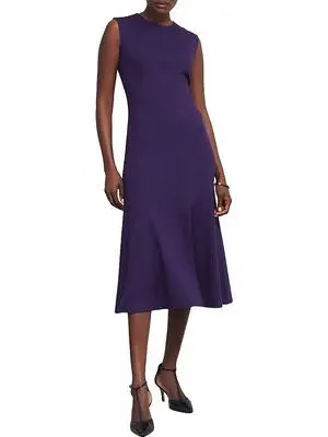 HOBBS LONDON Davina Ponte Dress - Grape Purple