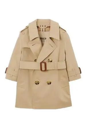 Burberry Gabardine Trench Coat - Honey