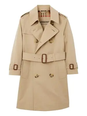 Burberry Gabardine Trench Coat - Honey