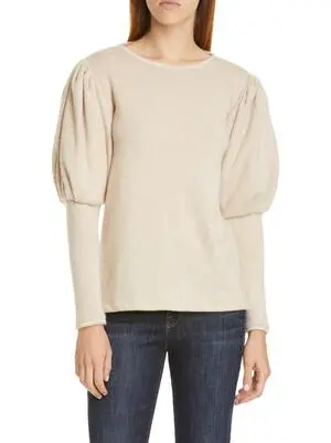 JOHANNA ORTIZ Johanna Ortiz Puff Sleeve Cashmere Sweater