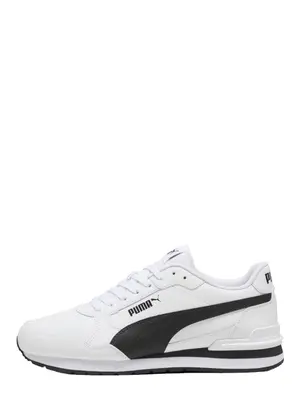 PUMA ST Runner V4 Leather Sneakers White- Black-cast Iron