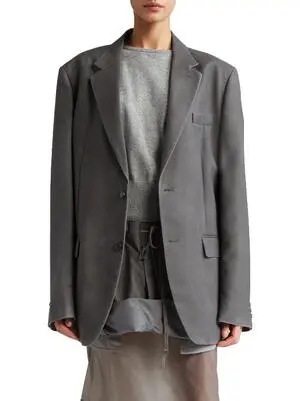 MAISON MARGIELA Mohair & Wool Suit Jacket - Dark Taupe