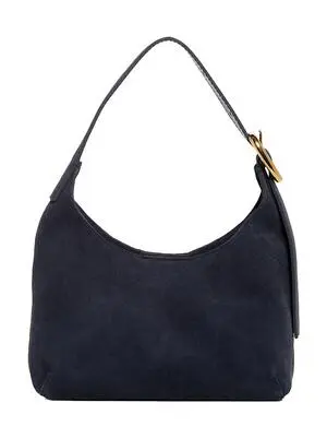 Madewell Puff Suede Shoulder Bag Deep Indigo
