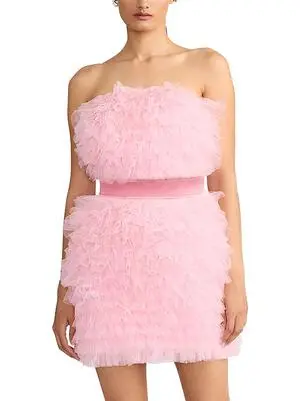 Zac Posen Wicked X Textured Tulle Mini Dress - Blossom