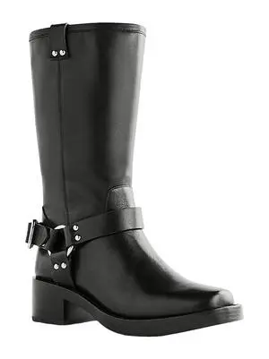 REFORMATION Francesca Moto Boots - Black