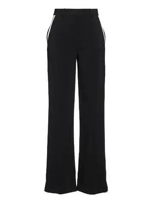 Pinko Wide-Leg Crepe Pants Black