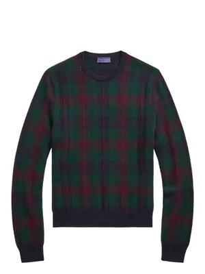 Ralph Lauren Purple Label Plaid Sweater - Green