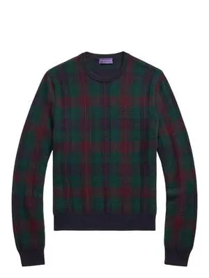 Ralph Lauren Purple Label Plaid Sweater - Green