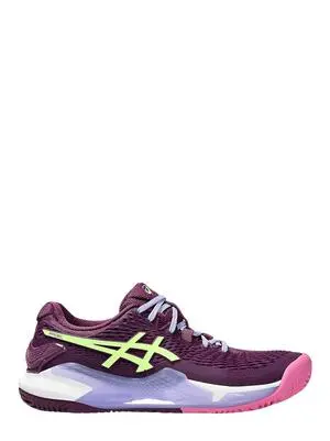 Asics Gel-resolution 9 Padel Sneakers - Deep Mauve/lime Green