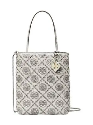 Tory Burch Tory Burch T Monogram Crossbody Tote Gray