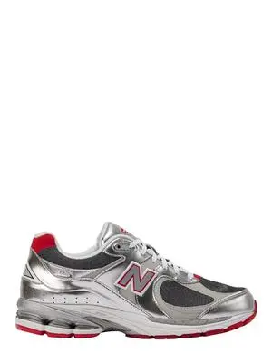 NEW BALANCE 2002r Dtlr Tinsel Sneakers - Silver/red/white