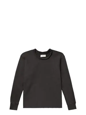 LES TIEN Cotton-jersey Sweatshirt - Black