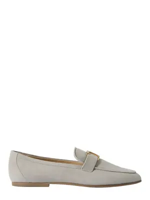 TOD'S Embellished Nubuck Loafers - Brown