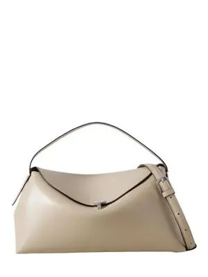 TOTÊME T-lock Leather Shoulder Bag - Off-white