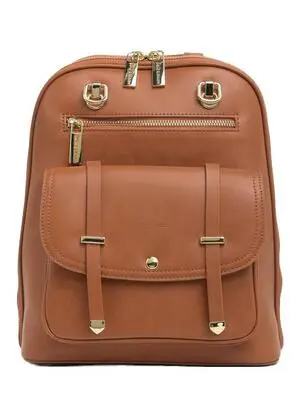 BELLE & BLOOM 5th Ave Leather Backpack - Camel