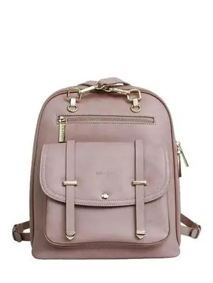 BELLE & BLOOM 5th Ave Leather Backpack - Dusty Pink