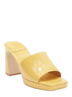 Jeffrey Campbell Dress Code Sandal Yellow Patent