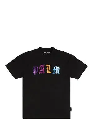Palm Angels Gothic Logo Tee /multicolor - Black