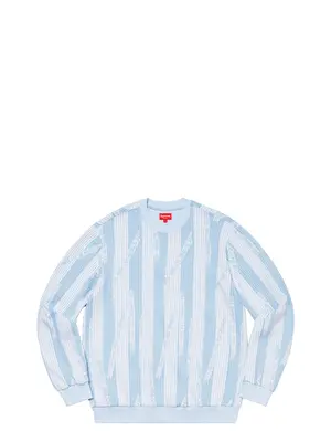 Supreme Textured Stripe Crewneck - Blue