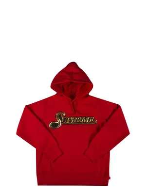 Supreme Sequin Viper Hooded Sweatshirt - Red