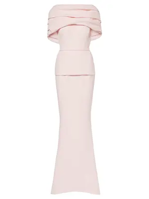 Safiyaa Loura Draped Gown - Pink