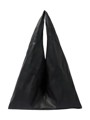 THE ROW Bindle Medium Leather Tote Bag - Black