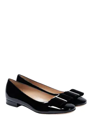TOM FORD Audrey Patent Leather Ballet Flats - Black